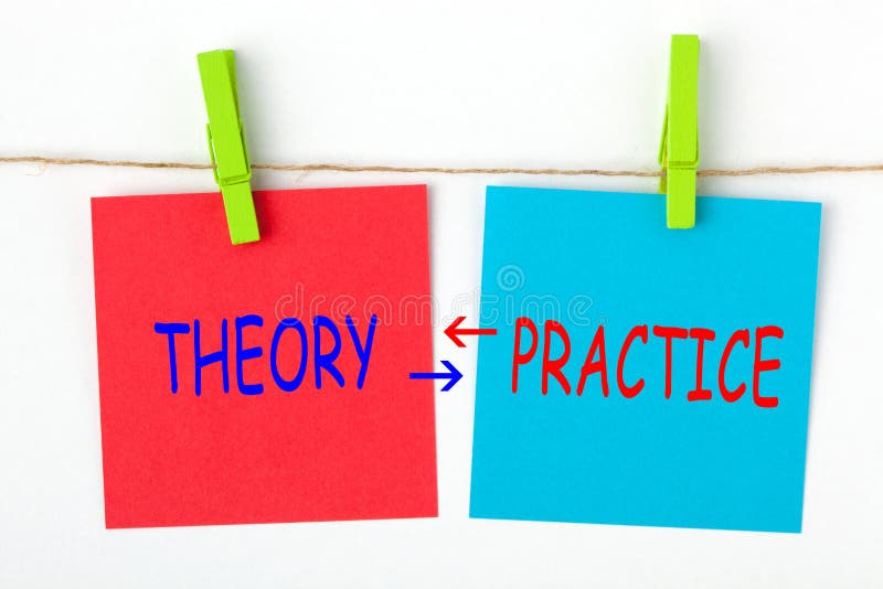 Teoria e prática imagem de stock. Imagem de progresso - 129314683