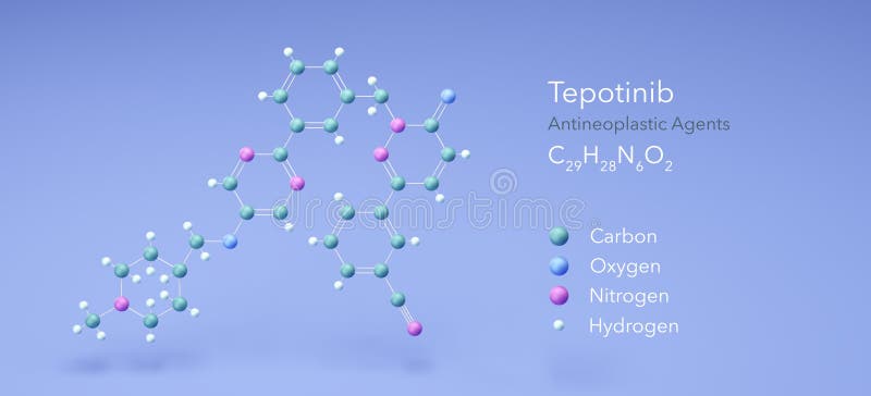 Tepotinib Molecule, Molecular Structures, Antineoplastic Agents, 3d ...