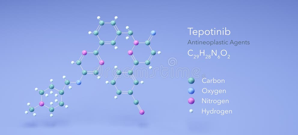Tepotinib Molecule, Molecular Structures, Antineoplastic Agents, 3d ...