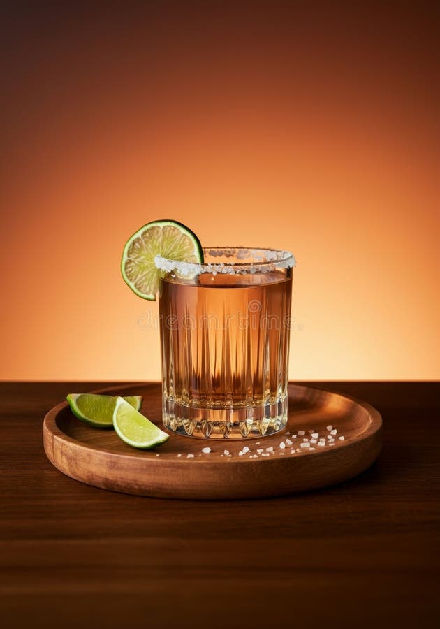 Amber Tequila Cocktail Lime Salt Rim Stock Photos - Free & Royalty-Free ...