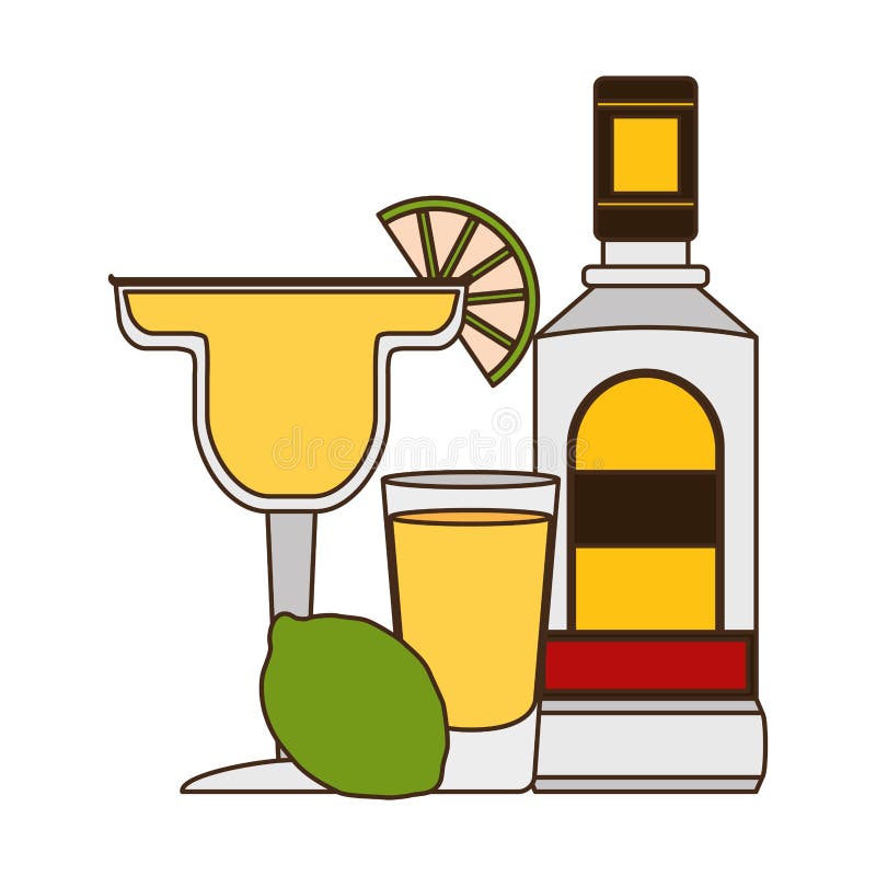 Tequila Shot Cocktail Lemon Stock Vector - Illustration of refreshment ...