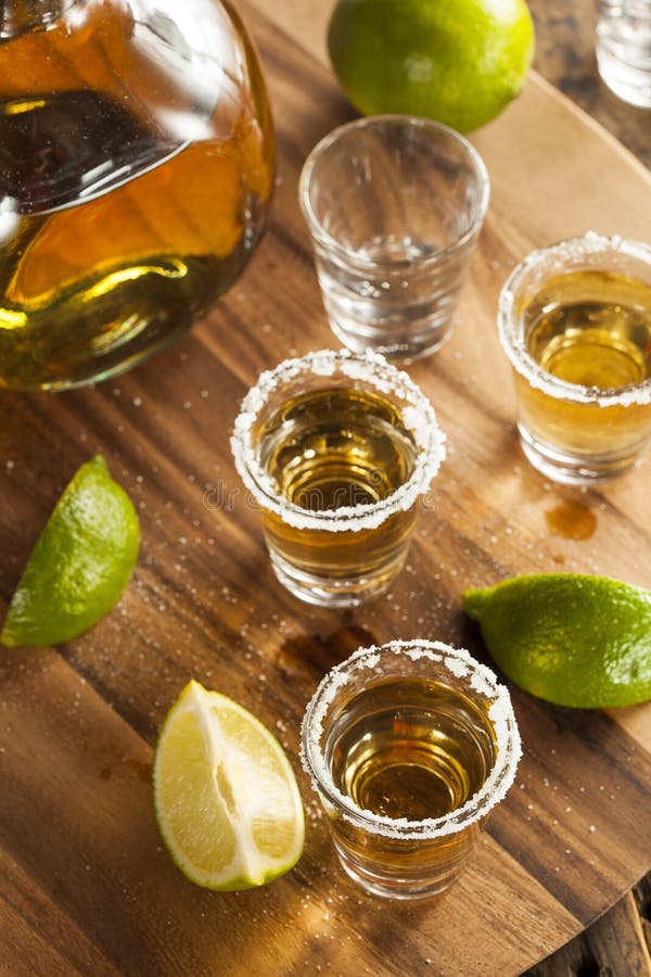 Tequila Shots with Lime and Salt Stock Photo - Image of salt, beverage ...