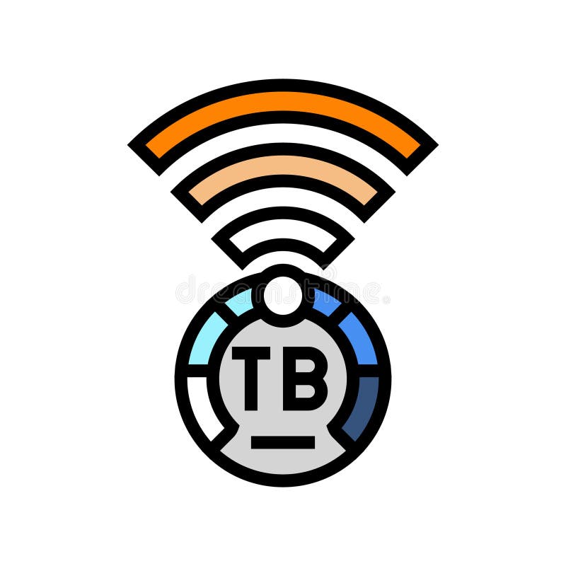 Terabyte Internet Speed Future Technology Color Icon Vector ...