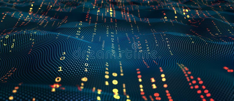 Terabytes of Binary Code Data Flying in a Stream of Information. Wavy ... Terabytes of Binary Code Data Flying in a Stream of Information. Wavy ...