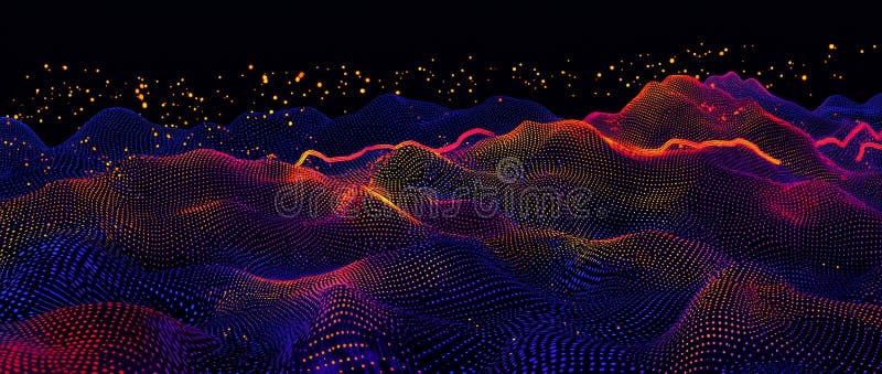 Terabytes Of Binary Code Data Surging In An Information Stream A Wavy Field Of Coded