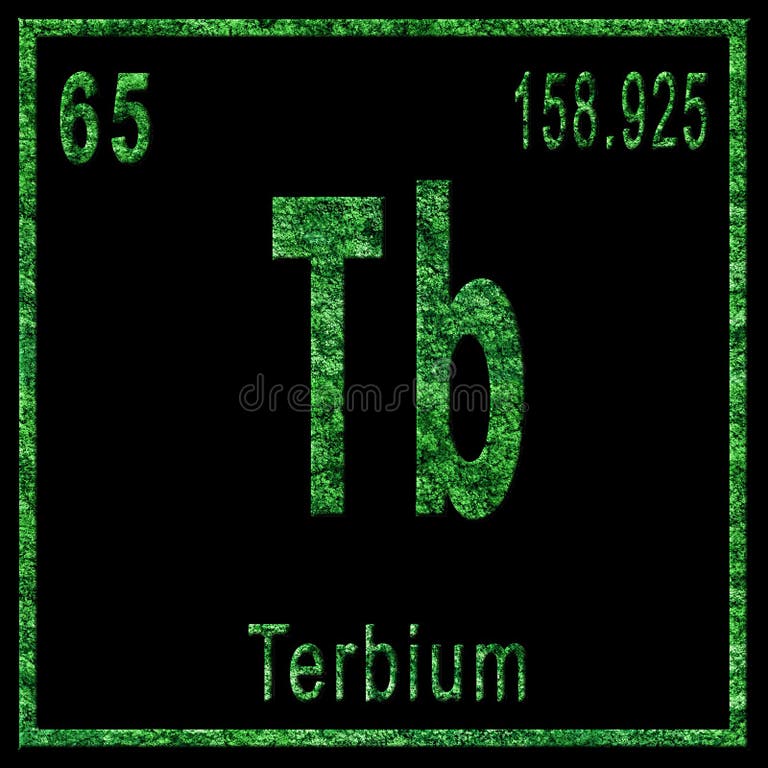 Terbium Chemical Element, Green Edition Stock Illustration ...