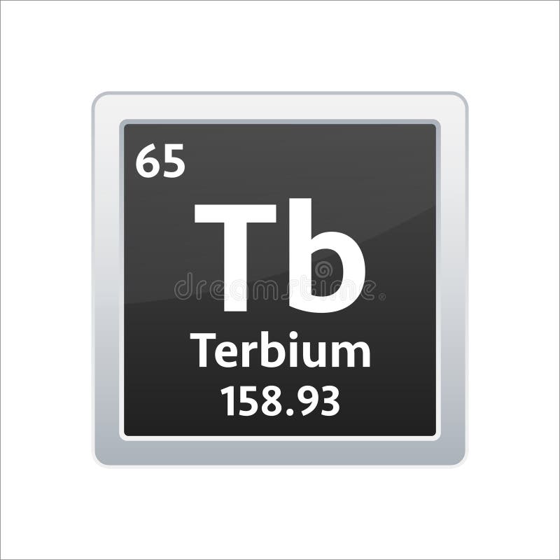 Terbium Symbol. Chemical Element of the Periodic Table. Vector Stock ...