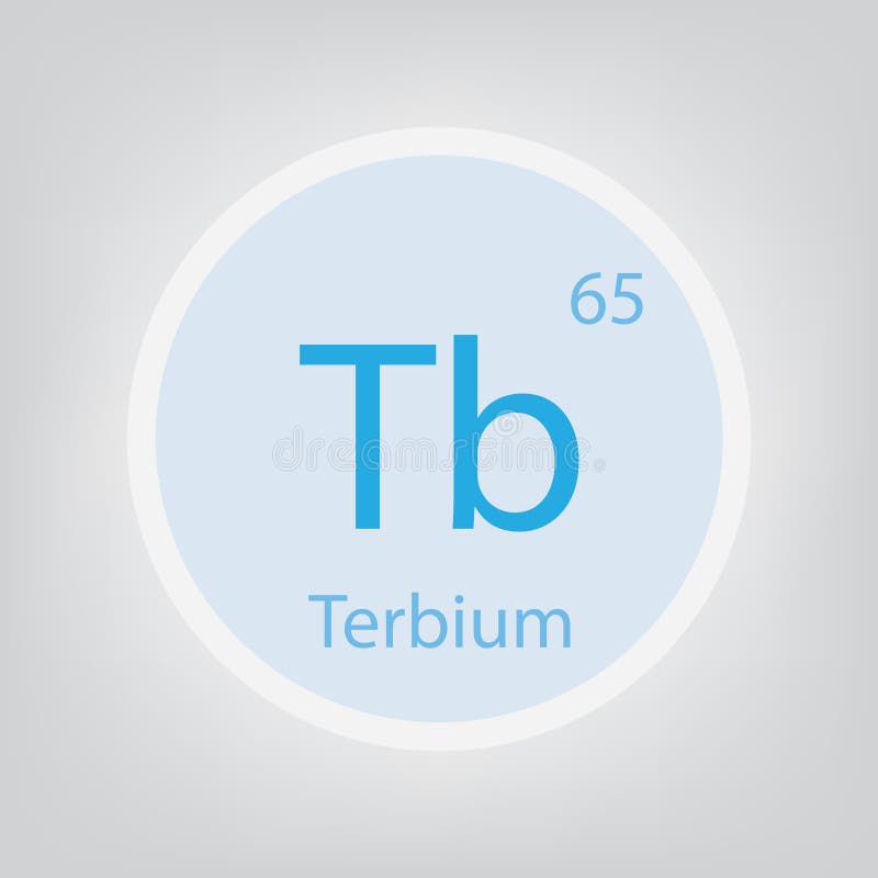 Terbium Tb Chemical Element Icon Stock Vector - Illustration of contour ...