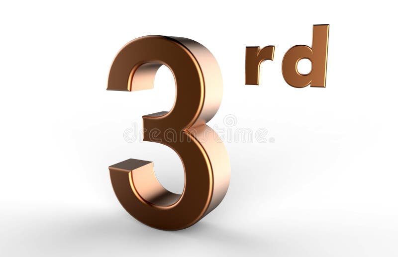 Terceiro símbolo do lugar ilustração stock. Ilustração de sucesso ...
