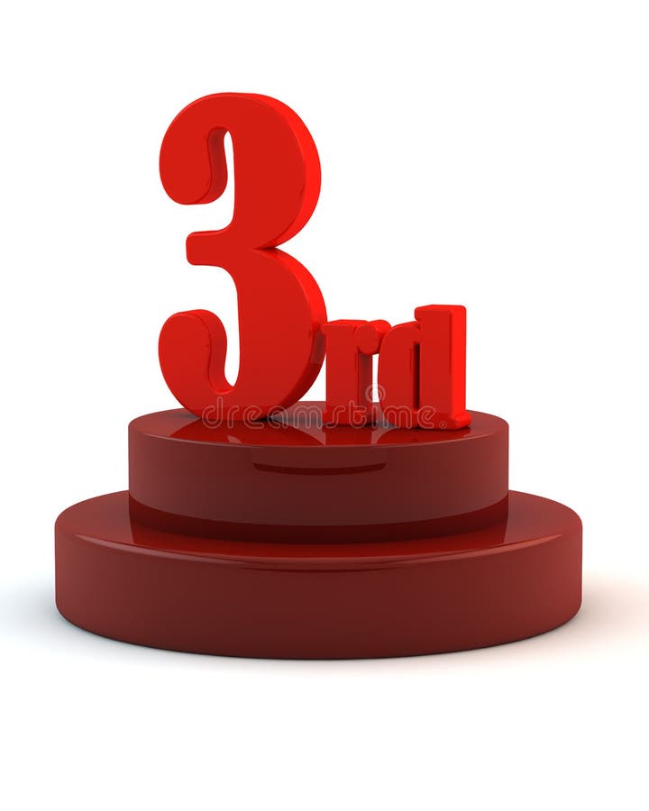 Tercer lugar stock de ilustración. Ilustración de número - 17988354