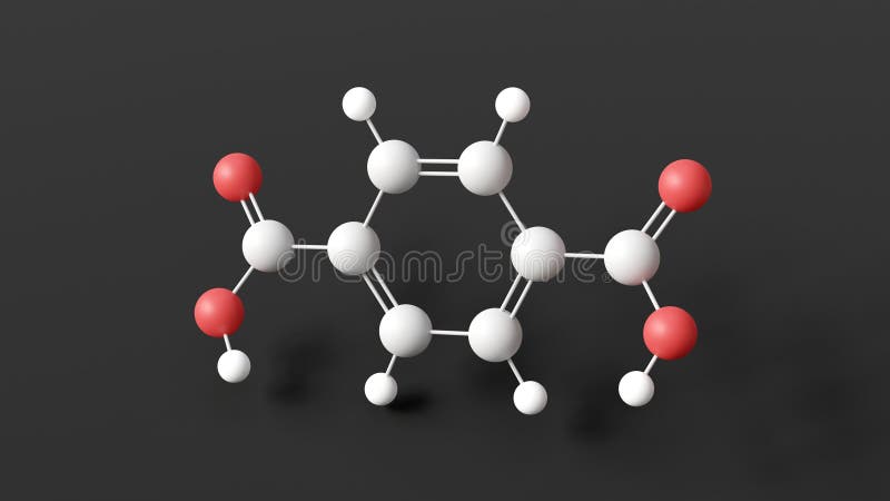 Terephthalic Acid Molecule, Molecular Structure, Precursor Polyester ...