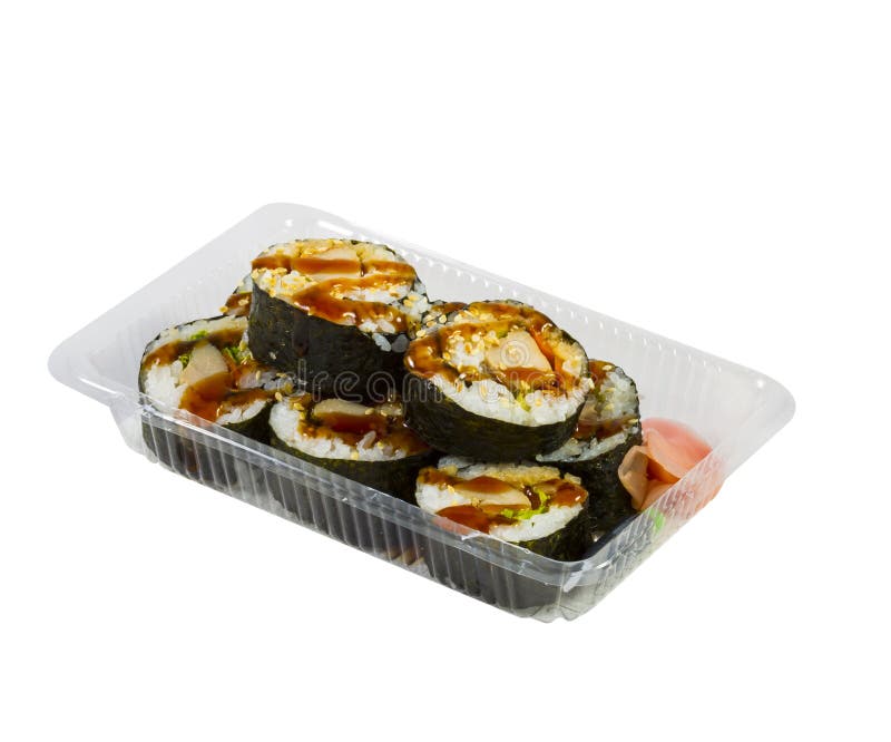 Sushi takeaway stock photo. Image of isolated, food, variety - 11870230