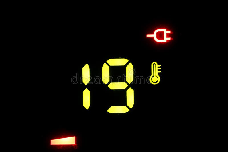 Termómetro Electrónico -19 Grados De Cent3igrado Imagen de archivo ...