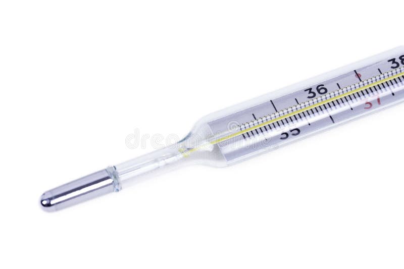Termômetro de vidro imagem de stock. Imagem de frio, gripe - 10877969