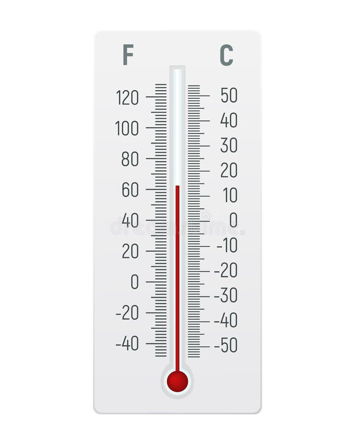 Termômetro Nos Graus Celsius E Fahrenheit Ilustração do Vetor ...