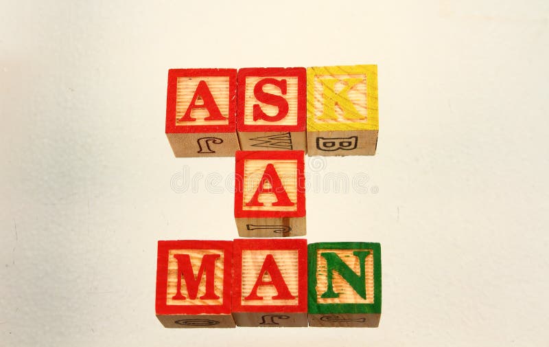 The term ask a man stock image. Image of poster, colors - 93475209