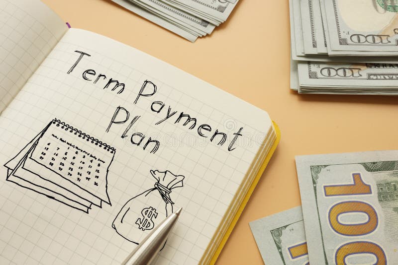 Term Payment Plan is Shown on the Business Photo Using the Text Stock ...