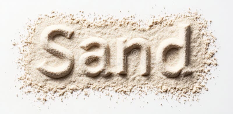 The Term Sand is Clearly Inscribed on a Large Pile of Sand Stock Photo ...
