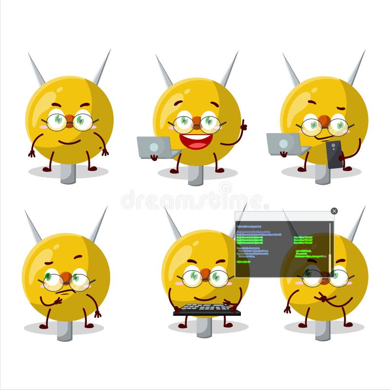 Term Stationery Programmer Cute Cartoon Character with Stock Vector ... Term Stationery Programmer Cute Cartoon Character with Stock Vector ...