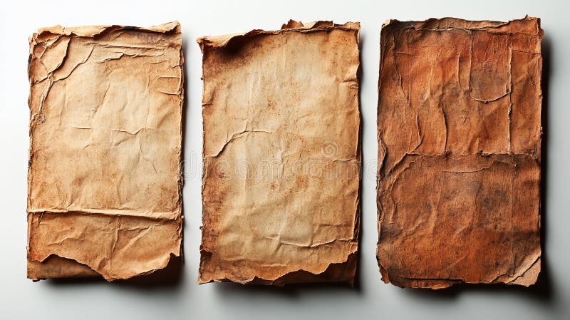 The Term Vintage Scrolls Describes Three Old, Rustic Documents Made ...