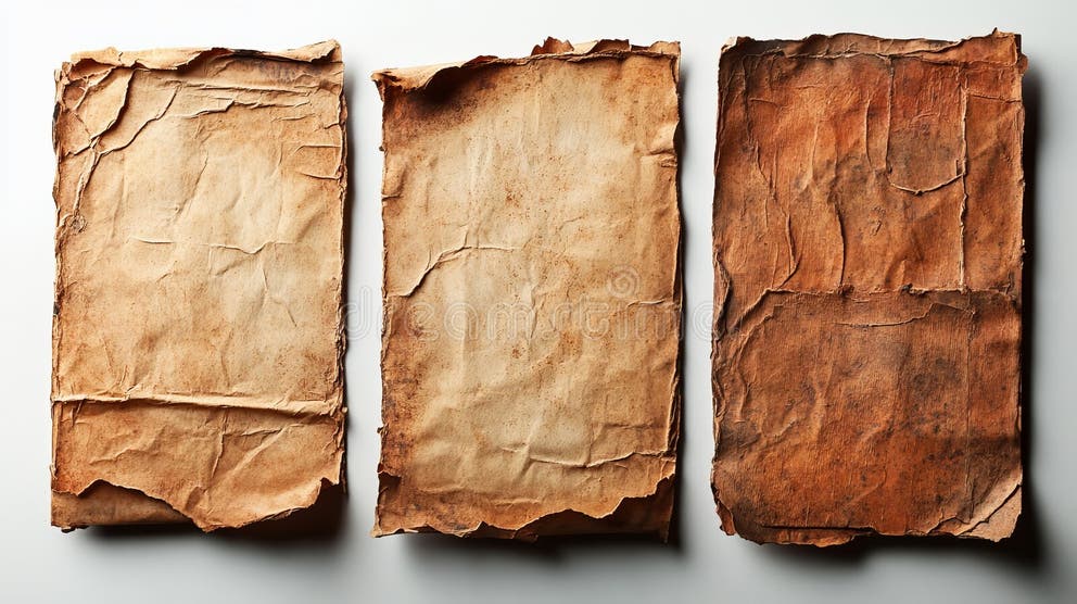 The Term Vintage Scrolls Describes Three Old, Rustic Documents Made ...