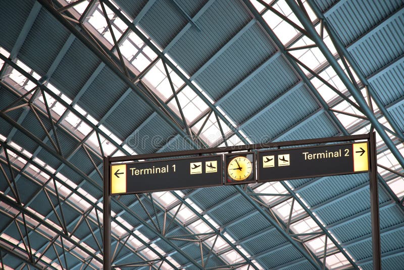 Airport terminal sign stock photo. Image of directions - 2839856