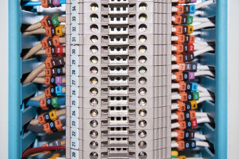 Terminal Block with Connected and Numbered Wires Leaving the Cable ... Terminal Block with Connected and Numbered Wires Leaving the Cable ...