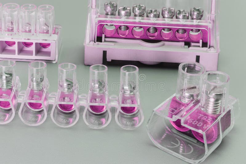 Terminal Blocks and Distribution Blocks. Connecting Electrical Cables ...