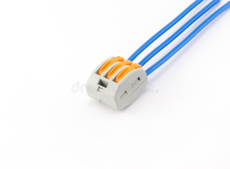 Terminal connector wires stock photo. Image of plastic - 76783326