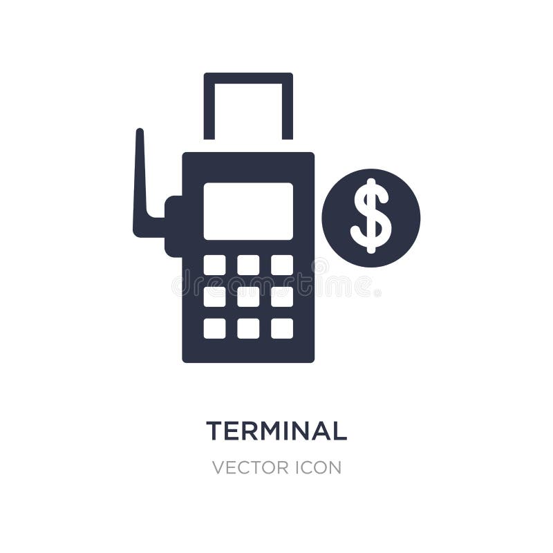 Terminal Icon in Different Style Vector Illustration. Two Colored and ...