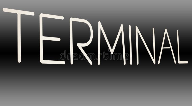 Terminal indication stock illustration. Illustration of symbol - 65105666