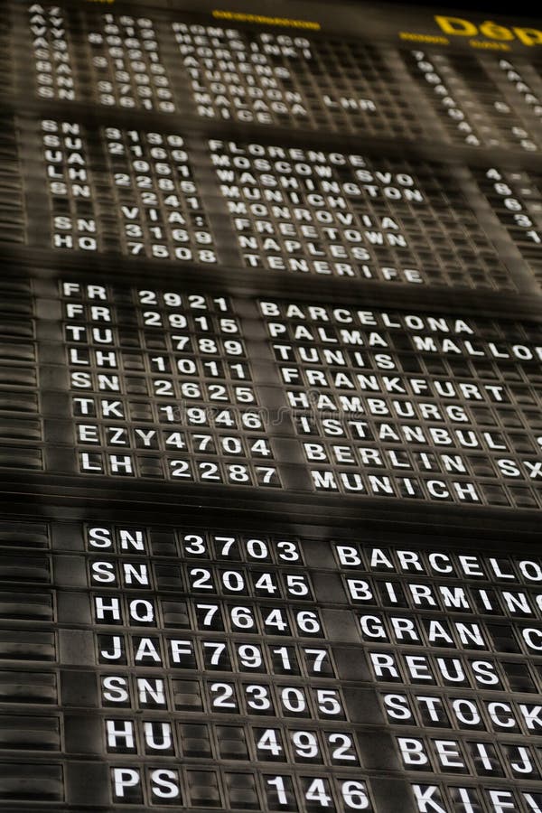 Terminal Info Board stock image. Image of screen, flight - 226968827