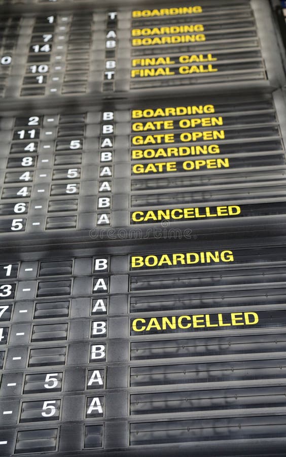 Terminal Info Board stock photo. Image of plane, departure - 60968356