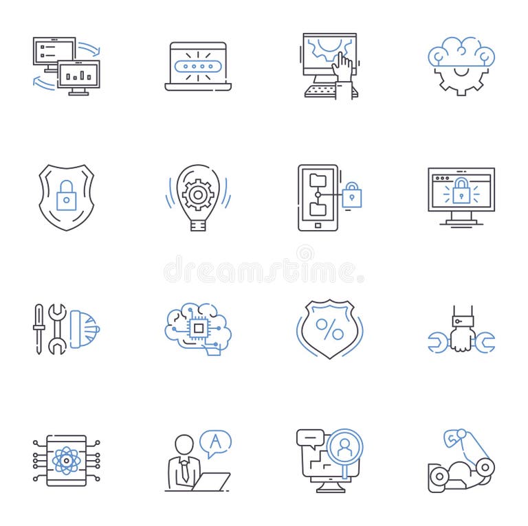 Terminal Line Icons Collection Commands Shell Prompt Interface 