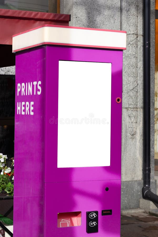 Terminal Photo Fast Print Booth Automated Service Machine Stock Photo ...