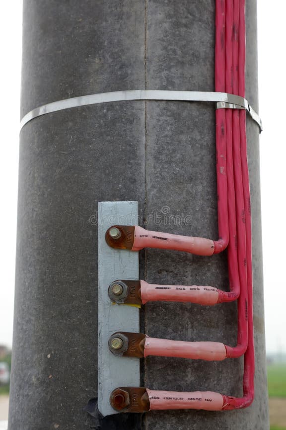 Terminal on the pole stock photo. Image of wire, operation - 369383554