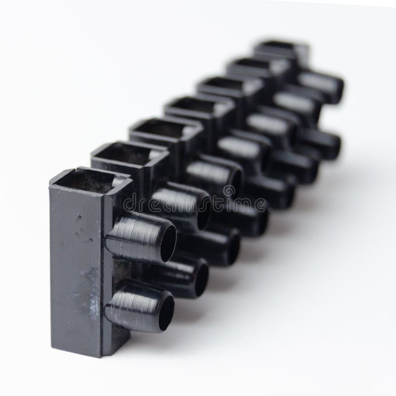 Terminal Strips Wire Protection Clamp Stock Photo - Image of ...