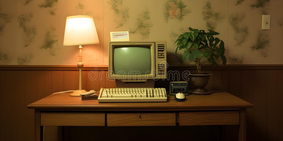 Terminal Tranquility the Soft Click of Keys in a Serene Vintage ...