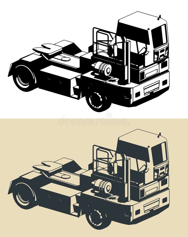 Terminal Truck Illustrations Stock Vector - Illustration of business ...