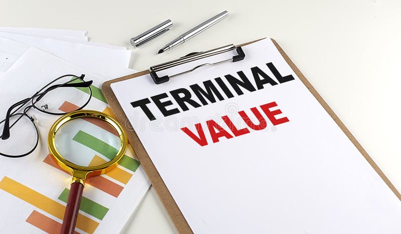 Terminal Value Text Clipboard White Background Business Concept Stock ...