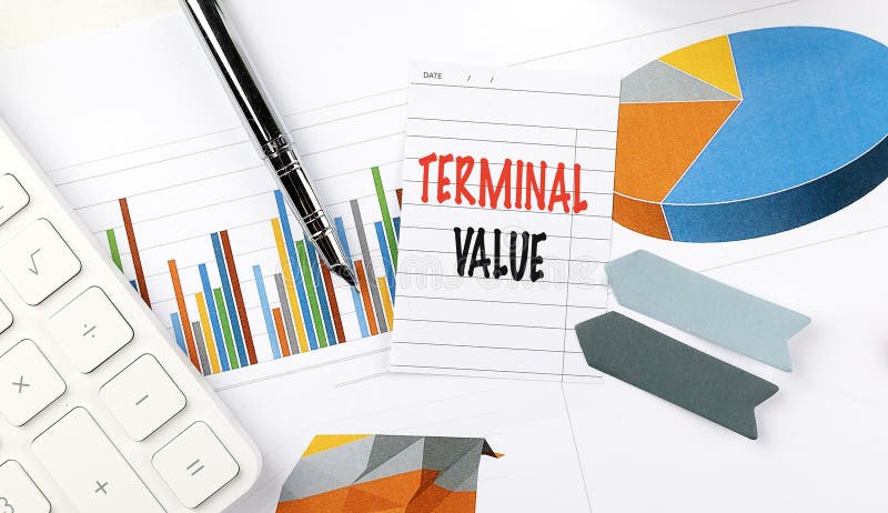 TERMINAL VALUE Text on Note Paper on Chart Background Stock Photo ...
