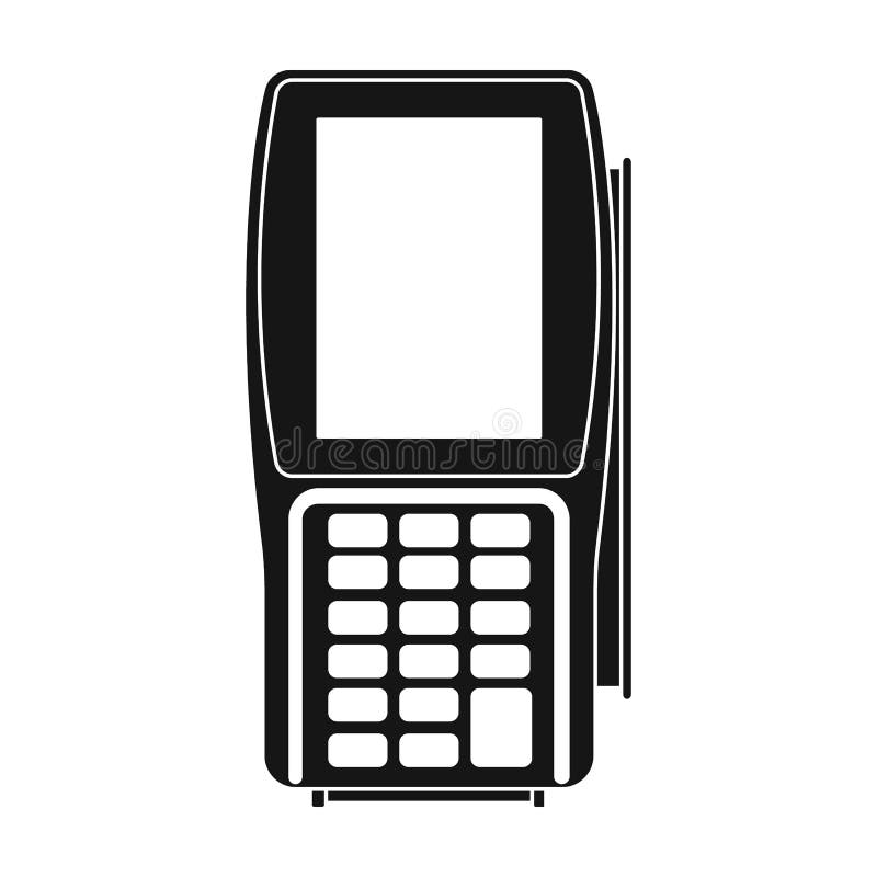 Terminal Vector Icon.Black Vector Icon Isolated on White Background ...