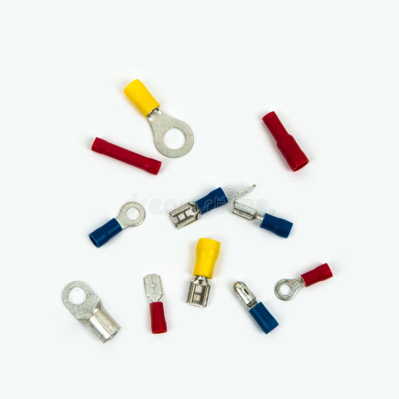 Terminales Y Terminales De Anillo Del Cable Foto de archivo - Imagen de ...