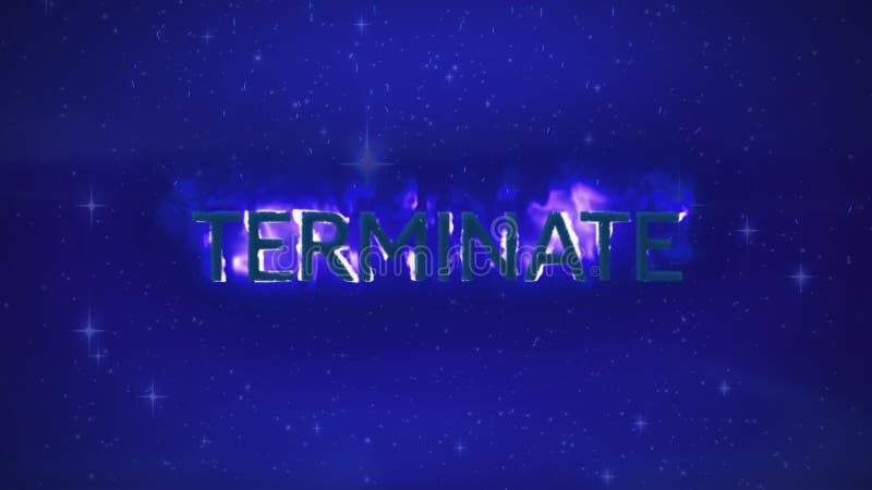 Terminate in Flames on Blue Background Stock Footage - Video of flames ...
