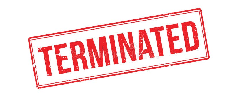 Notice of Termination Rubber Stamp Stock Vector - Illustration of ...
