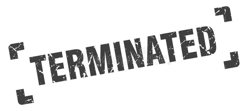 Terminated Red stamp stock illustration. Illustration of modified ...