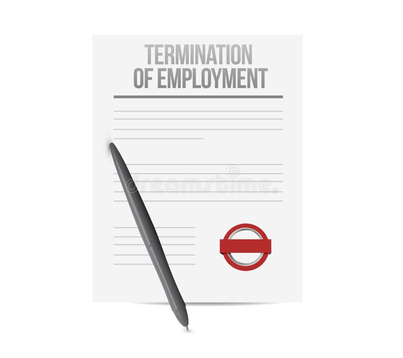 Termination of the Employment Contract Stock Vector - Illustration of ...