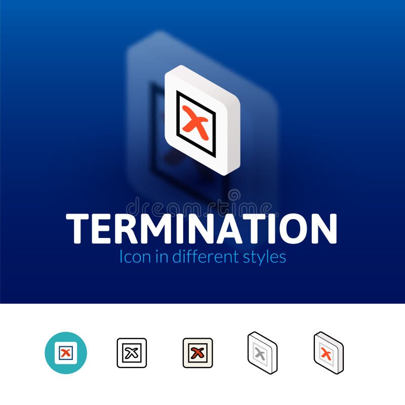 Termination Icon in Different Style Stock Vector - Illustration of ...