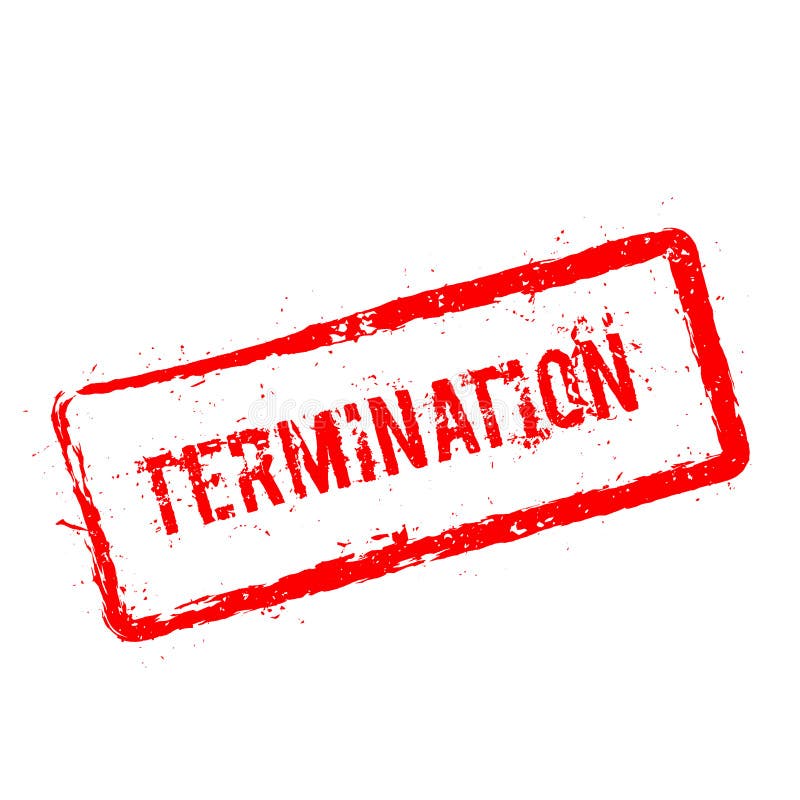 Termination Rectangular Stamp. Stock Vector - Illustration of ...