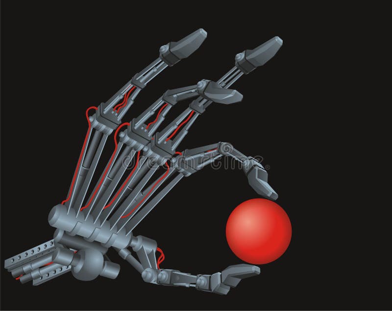 Robot Hand Pointing stock illustration. Illustration of pointing - 7426314